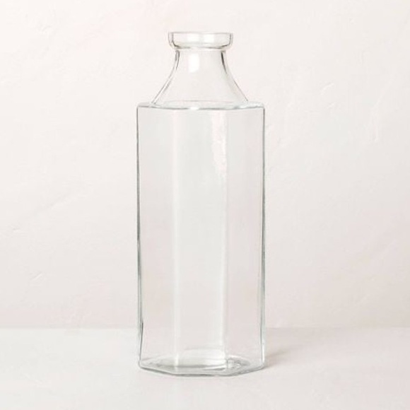 Hearth & Hand | Accents | New Hearth Hand Clear Glass Bottle Octagon ...